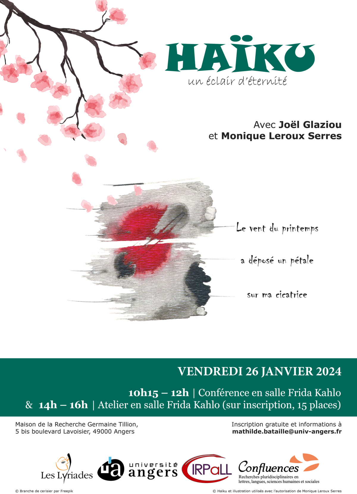 Présentation du Haïku – Université d’Angers – Vendredi 26 Janvier 2024 ...